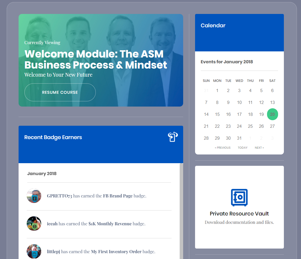 ASM back office | BE YOUR OWN BOSS